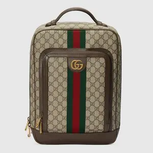 Gucci Ophidia Large Backpack Beige And Ebony Supreme