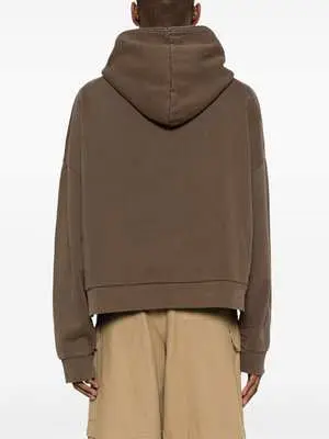 ENTIRE STUDIOS Organic-cotton Zipped Hoodie - Brown