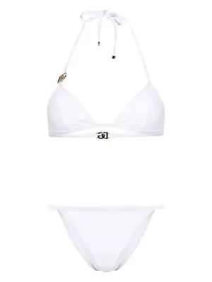 Dolce & Gabbana Logo-plaque Triangle Bikini - White