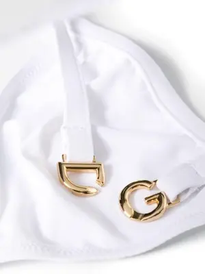Dolce & Gabbana Logo-plaque Triangle Bikini - White