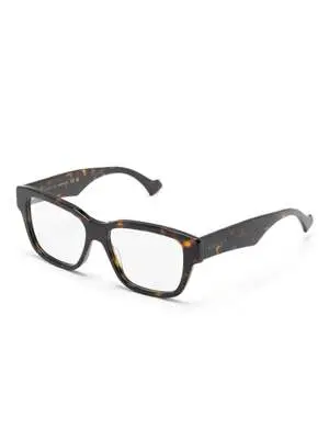 Gucci Rectangular-frame Glasses - Brown