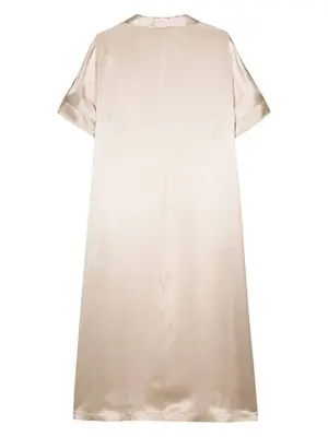 Eleventy Satin Silk Midi Dress