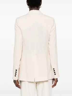 Eleventy Double-breasted Linen Blazer - Neutrals