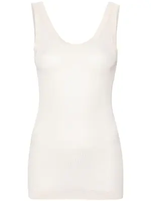 LEMAIRE Fine-ribbed Tank Top - Neutrals