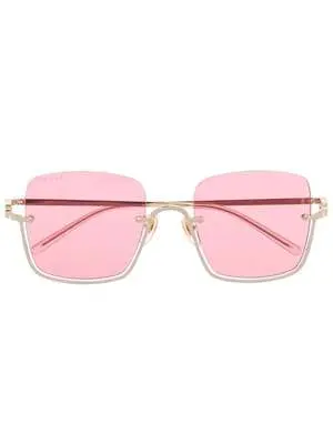 Gucci Square-frame Sunglasses - Gold