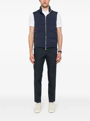 Eleventy Zip Quilted Gilet - Blue