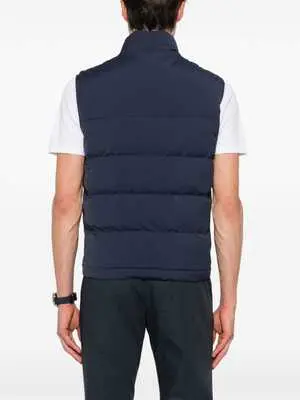 Eleventy Zip Quilted Gilet - Blue