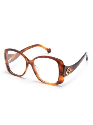 Gucci Tortoiseshell Square-frame Glasses
