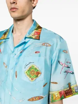 Casablanca Maison Sur Piloti Silk Shirt