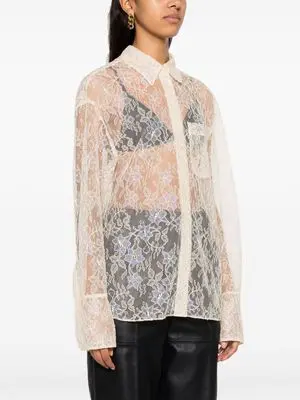 Zadig&Voltaire Tyrone Floral-lace Mesh Shirt
