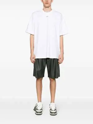 Off-White Logo-stamp Cotton T-shirt - White