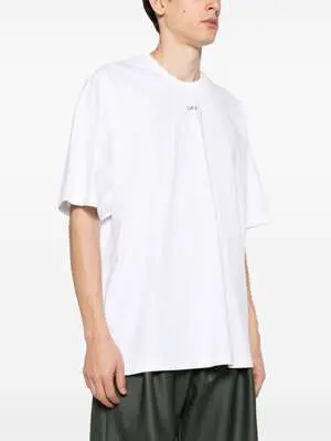 Off-White Logo-stamp Cotton T-shirt - White