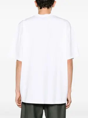 Off-White Logo-stamp Cotton T-shirt - White