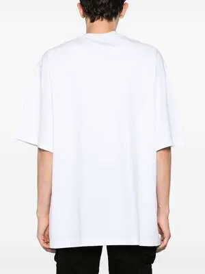 AMBUSH Chain-detail Logo-embroidered T-shirt - White