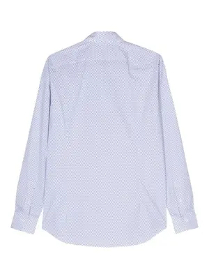 MAZZARELLI Polka-dot Print Shirt - White