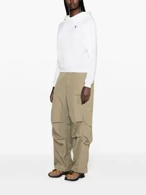 Polo Ralph Lauren Embroidered-logo Jersey Hoodie - White