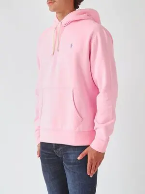 Polo Ralph Lauren Cotton Hoodie With Iconic Embroidered Pony Logo - Pink