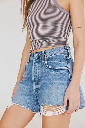 Citizens Of Humanity Marlow Vintage Fit Distressed Denim Shorts - Installation