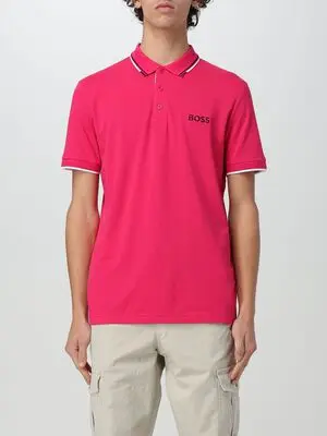 BOSS Polo Shirt Men Fuchsia