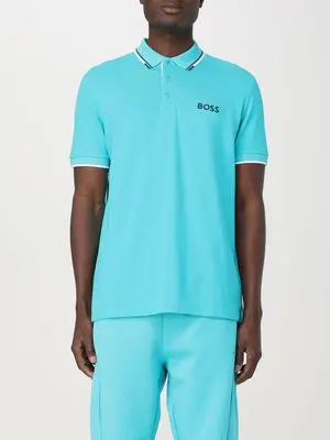 BOSS Polo Shirt Men Turquoise