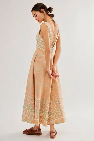 leaf print maxi dress Women's Feel It First Strapless Leaf Print Maxi Dress in Ivory/Green