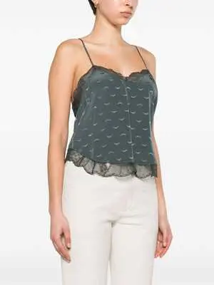 Zadig&Voltaire Claudy Jacquard Silk Tank Top