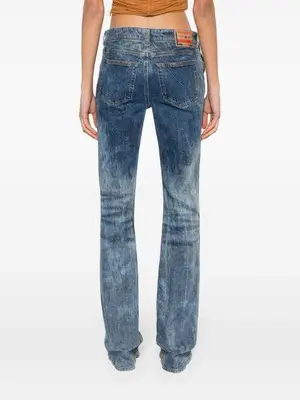 DIESEL® Gem-logo Buckle Flared Jeans