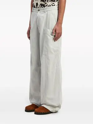 Palm Angels Patch-pocket Wide-leg Trousers