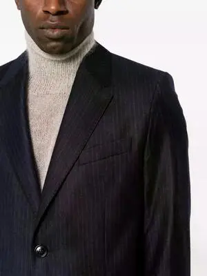 Ami Pinstriped Single-breasted Blazer