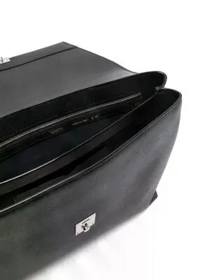 VALEXTRA Avietta Grained Leather Briefcase - Black