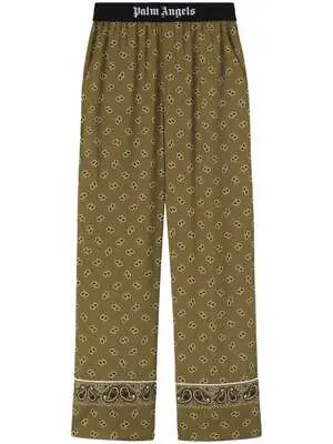 Palm Angels Paisley-print Trousers - Green