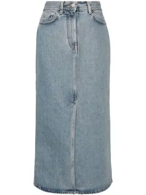 Loulou De Saison Denim Maxi Skirt - Blue