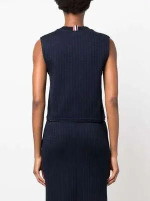 Thom Browne Logo-patch Jacquard Top