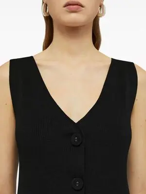 JIL SANDER V-neck Knitted Midi Dress