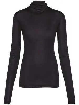 FERRAGAMO V-back Silk-blend Top