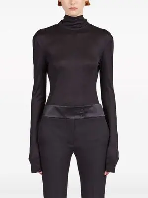 FERRAGAMO V-back Silk-blend Top