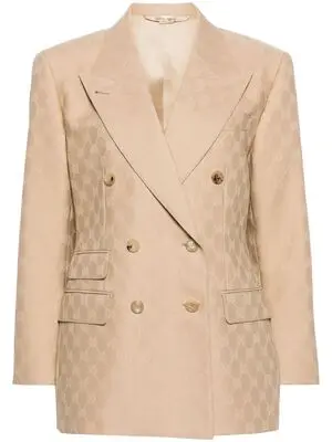 Gucci Gg-jacquard Double-breasted Blazer