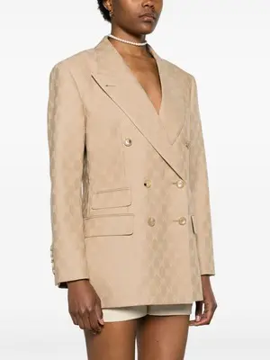 Gucci Gg-jacquard Double-breasted Blazer