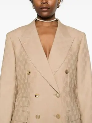 Gucci Gg-jacquard Double-breasted Blazer