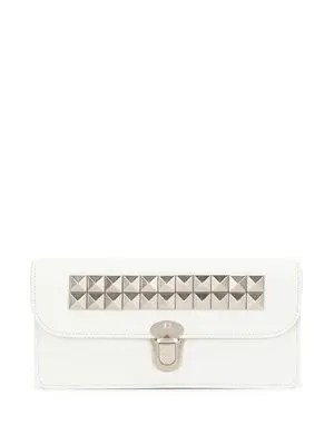 Comme Des Garçons Studded Leather Wallet - White