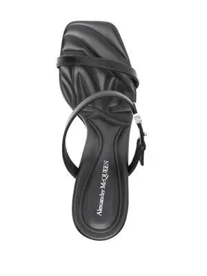 Alexander McQueen 85mm Seal Sandals - Black