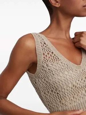 Brunello Cucinelli Open-knit Tank Top