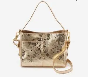 Hobo Render Small Crossbody In Gilded Marble - Gold