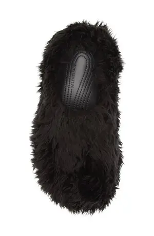 Balenciaga X Crocs Faux Fur Clog In Black - 50% Off | Editorialist