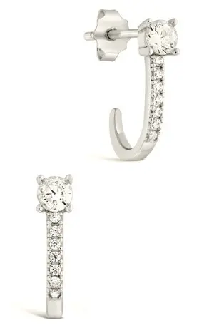 Sterling Forever Cubic Zirconia Drop Earrings - Silver