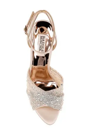 Badgley Mischka Cameryn Embellished Sandals - Nude
