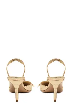 ALEXANDRE BIRMAN Clarita Croc Embossed Slingback Pumps