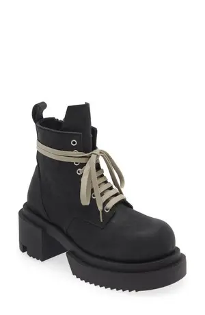 Rick Owens Lido Laced Combat Boot