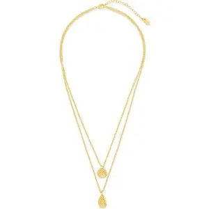 Sterling Forever Aldari Layered Necklace - Gold