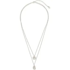 Sterling Forever Sterling Forever Aldari Layered Necklace Silver